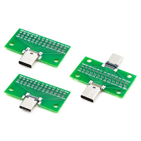 Usb 3 1 連接器 Type C 轉接板 Pcb 板母頭公頭轉換器 2 13p 轉 2 54mm 傳輸測試板 Usb 蝦皮購物