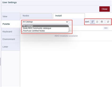 node red editor header component flowfuse