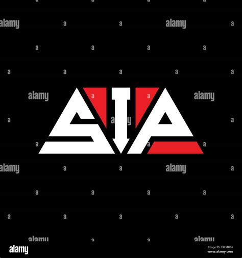 SIP Triangle Letter Logo Design With Triangle Shape SIP Triangle Logo Design Monogram SIP