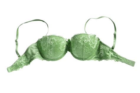 Premium Photo Green Brassiere Isolated