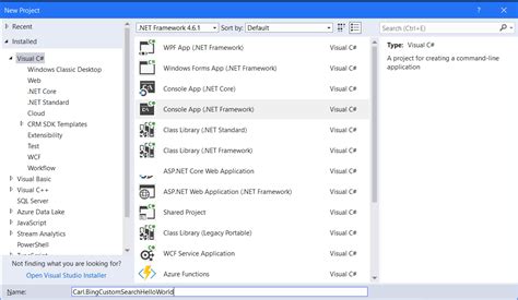 Bing Custom Search Hello World In C Carl De Souza