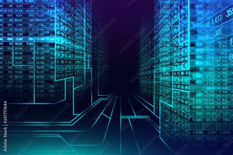 Digital Binary Code Matrix Background In Graphic Concept Stock Illustration Adobe Stock