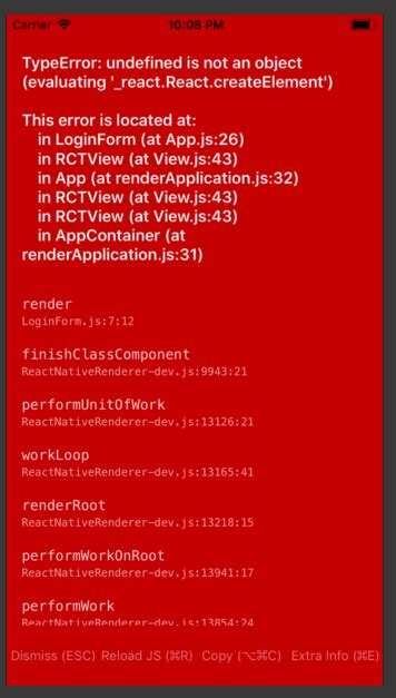 Javascript Typeerror Undefined Is Not An Object Createelement Of Undefined React Native