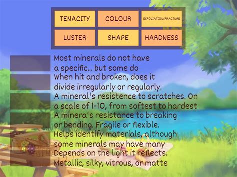 Classifying Minerals Match Up