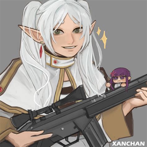 Frieren With Gun By Matchapuccino On Deviantart