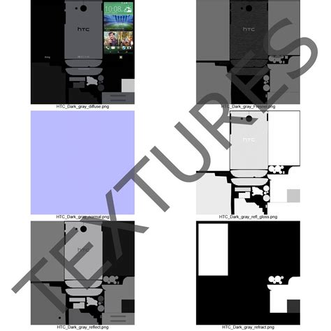 Htc One Mini 2 Set All Colors 3d Models 3d Model 29 3ds C4d Ma