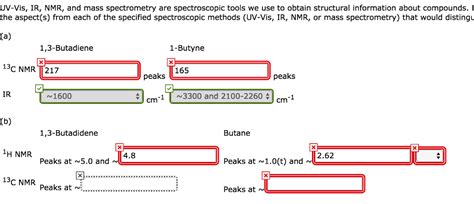 Solved Uv Vis Ir Nmr And Mass Spectrometry Are