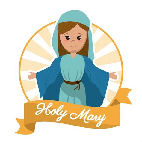 Elegant Depiction Of The Revered Virgin Mary Jiffy Designs