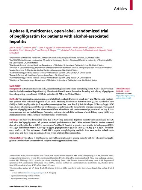 Pdf A Phase Ii Multicenter Open Label Randomized Trial Of Pegfilgrastim For Patients With