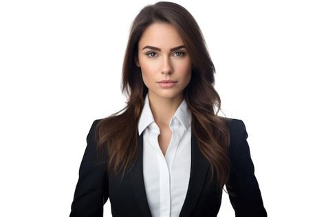 Premium Ai Image Close Up Of A Businesswoman On A Clear Background