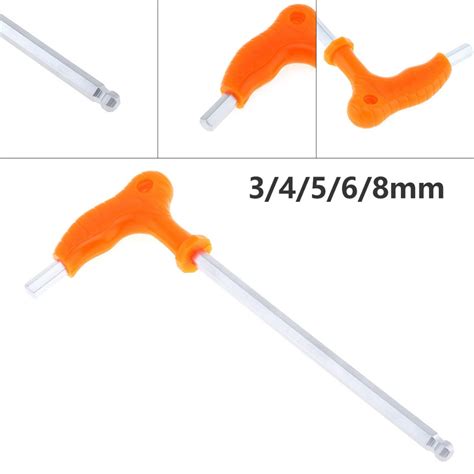 34568mm T Handle Crutch Hex Allen Wrench Hexagon Key Wrench Hand