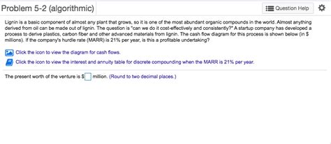 problem 5 2 algorithmic question help lignin is a