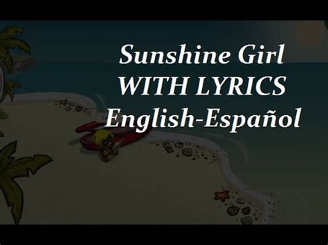 Panfu Lennys Song Sunshine Girl With Lyrics EspaÑol English
