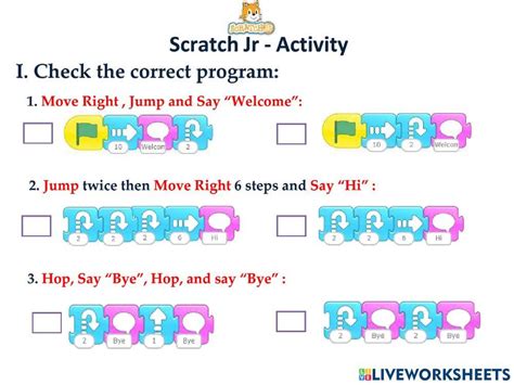 Gr 2 Scratch Jr Online Exercise For Live Worksheets
