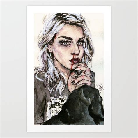Frances Bean Cobain Art Print By Fridayshooow Society6 Art Prints