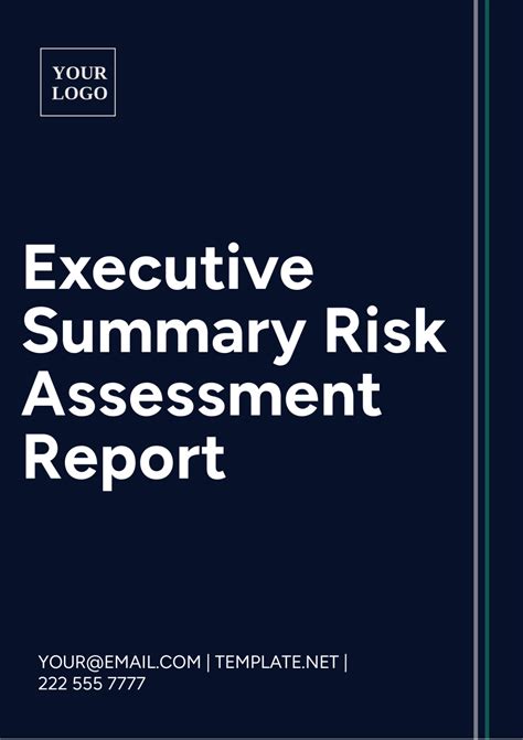 Free Executive Summary Risk Assessment Report Template To Edit Online