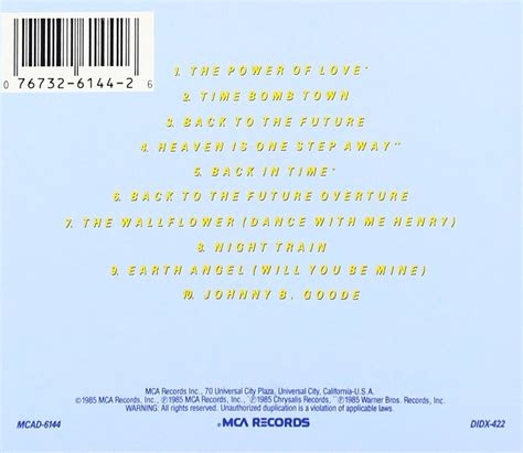 Back To The Future Soundtrack Cd