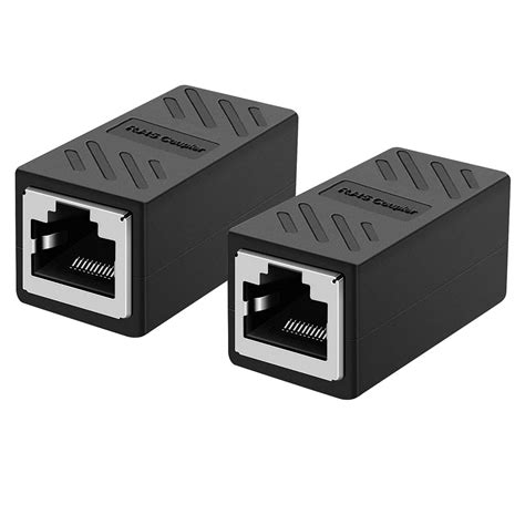 Dinger Rj45 Coupler 2 Pack Ethernet Inline Coupler With 4pcs Rj45 Connector Plugs Ethernet