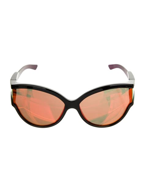 Balenciaga Cat Eye Mirrored Sunglasses Black Sunglasses Accessories