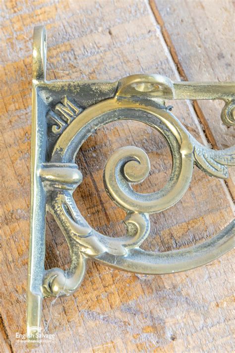Solid Brass Scroll Brackets With Lip