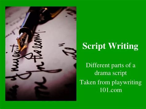 PPT Script Writing PowerPoint Presentation Free Download ID 6779858