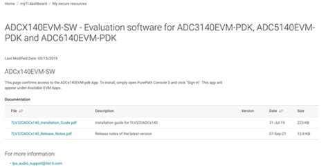 ADC6140EVM PDK Access To PurePath Console 3 Audio Forum Audio TI E2E Support Forums