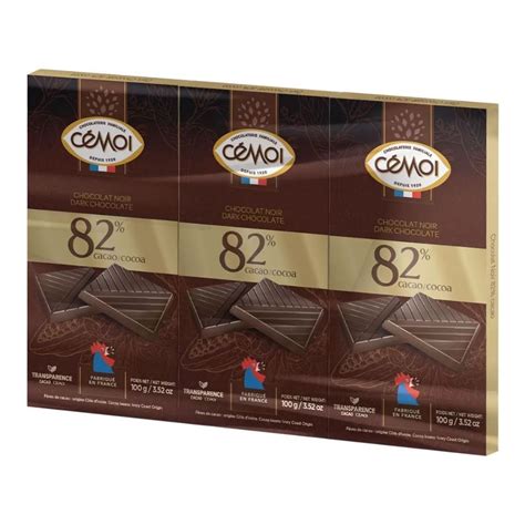 Cemoi 82 黑巧克力 100公克 X 6入 Cemoi 82 Dark Chocolate Bar 100 G 蝦皮購物