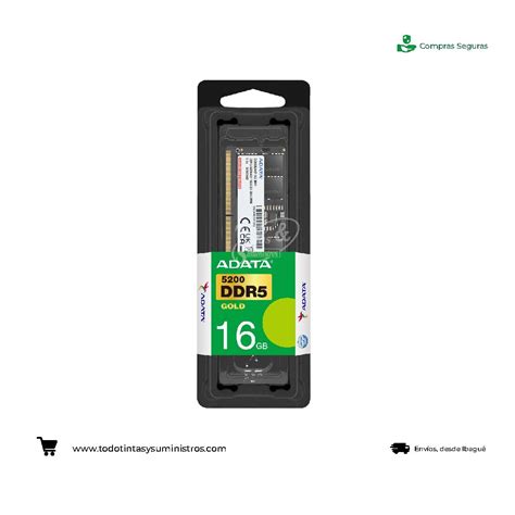 Memoria Ram Adata Ddr5 Gold 16gb 5200 Mhz Para Portátil Memoria Ram