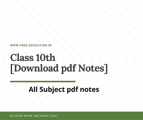 Download Pdf Notes For Class 10th Wisdom Techsavvy Academy