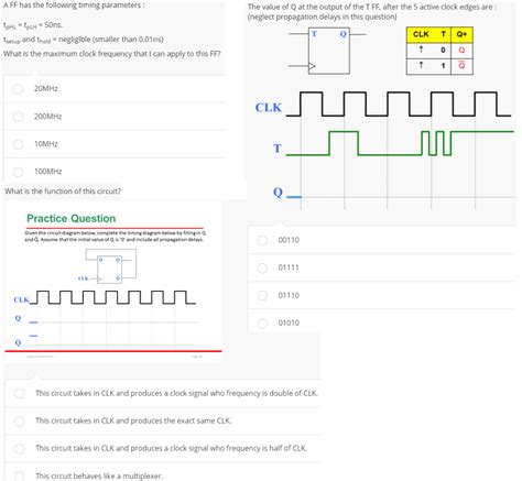 Solved A FF Has The Following Timing Parameters The Value Chegg Com