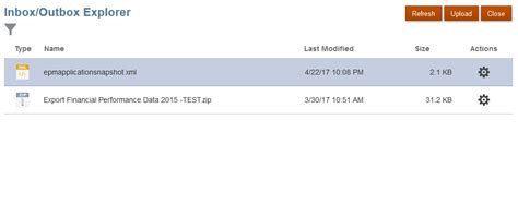 How To Upload File From My Pc To Epbcs Inboxoutbox Exploler Oracle