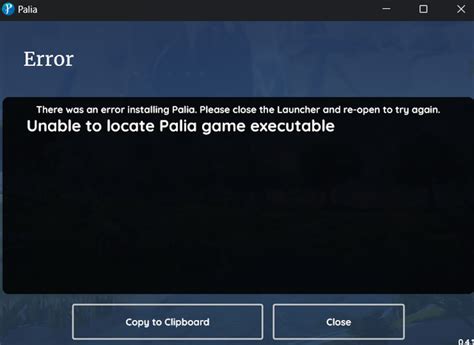 Game Says It Cant Find The Executable Rpalia