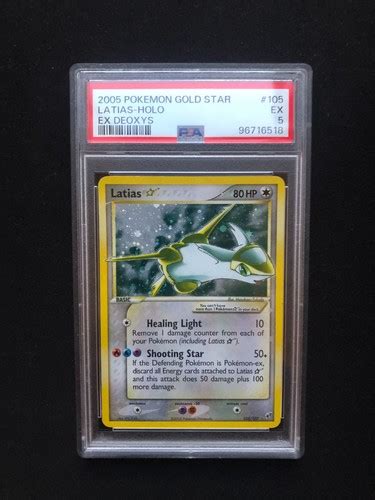 Pokemon Card Latias Gold Star Psa 5 English Ex Deoxys 105107