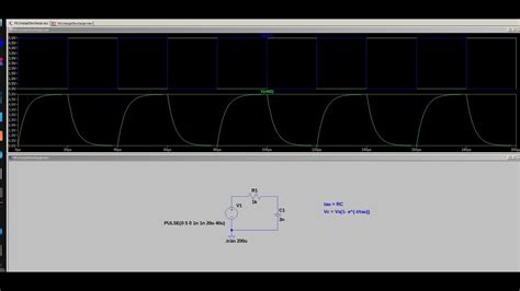 electronic basic 1 ltspice design and simulate rc circuit charge and discharge youtube