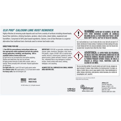 Clr Pro® Calcium Lime And Rust Remover 55 Gal Fm Clr 55pro Engineersupply