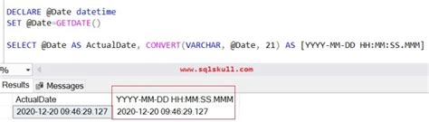 Date And Time Conversions In Sql Server Sqlskull
