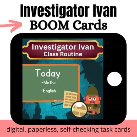 Investigator Ivan Class Routine Boom Cards By Speakeasy Speech Pathology