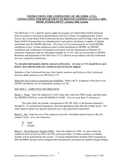 Dd Form 1172 2 Printable Recent