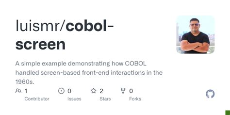 Github Luismrcobol Screen A Simple Example Demonstrating How Cobol