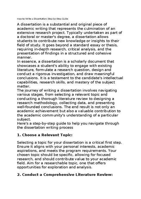 How To Write A Dissertation Typically Undertaken As Part Of A Doctoral Or Master S Degree A