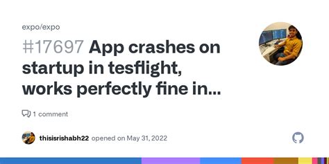 app crashes on startup in tesflight works perfectly fine in development in ios device · issue
