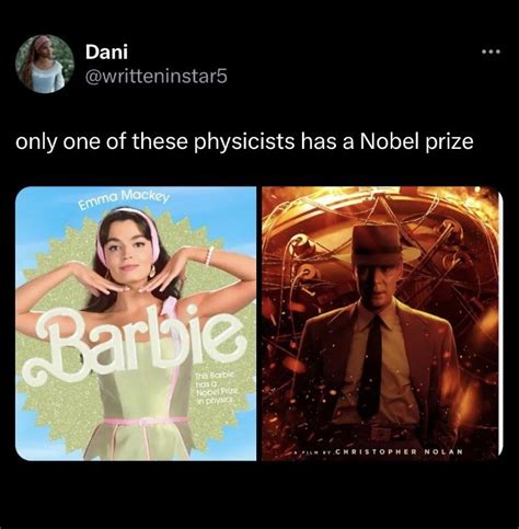 Nobel Prize In Physics Barbie Movies Funny Posts I Laughed One