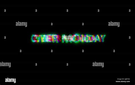Cybernetical Text Cyber Monday With Massive Chromatic Aberrations Distortion Isolated Object