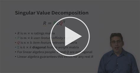 Singular Value Decomposition Matrix Factorization Part 1 Coursera