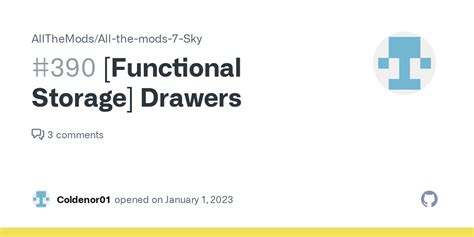 Functional Storage Drawers · Issue 390 · Allthemodsall The Mods 7 Sky · Github
