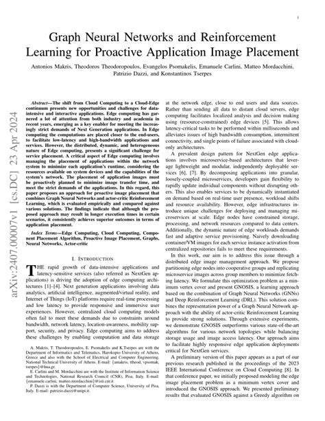 Pdf Graph Neural Networks And Reinforcement Learning For Proactive