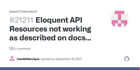 eloquent api resources not working as described on docs call to