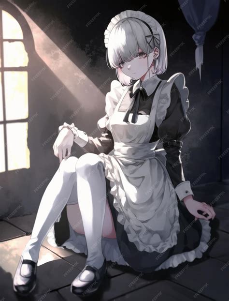 Premium Ai Image Anime Style Image Of A Maid In Maids Outfit
