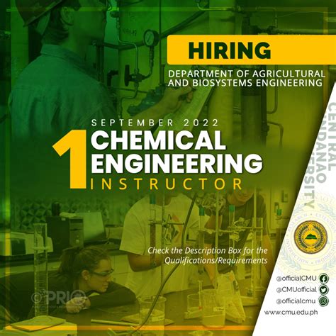 Hiring The Department Of Agricultural And Biosystems Engineering Needs