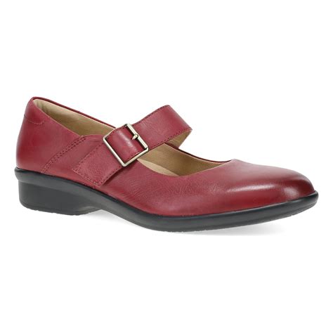 Collette Wide Red Burnished Nubuck Dansko